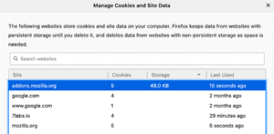 Clear site-specific cookies, cache from Chrome, Safari, Firefox, Edge & IE