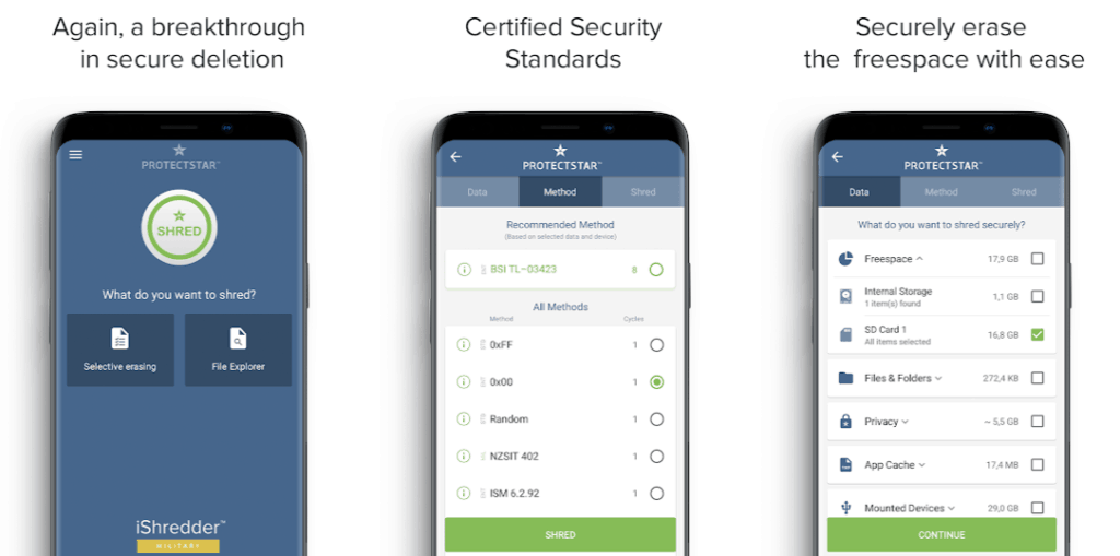 Permanently delete files from Android - File Shredder