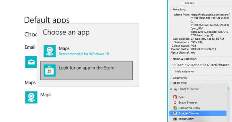 How to Change Default Apps for specific file types in macOS and Windows