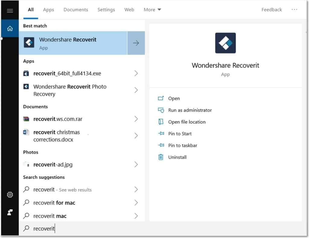 Recover permanently deleted data and files with Wondershare Recoverit